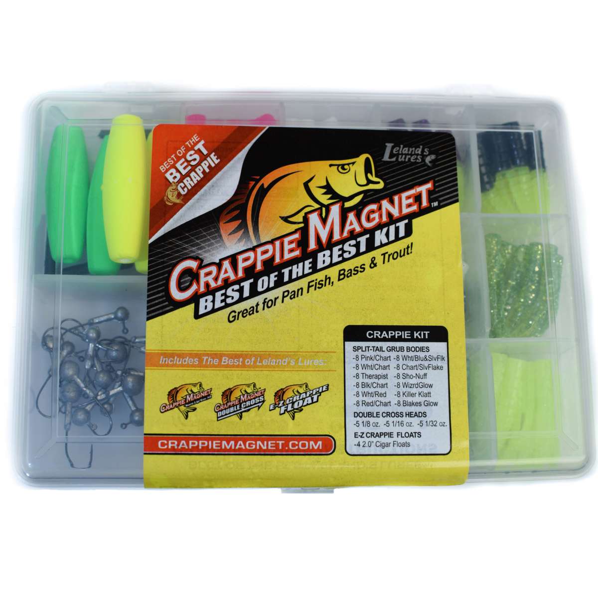 Leland Lures Crappie Magnet Best of The Best Kit 117 PC Lure Kit - Bass ...