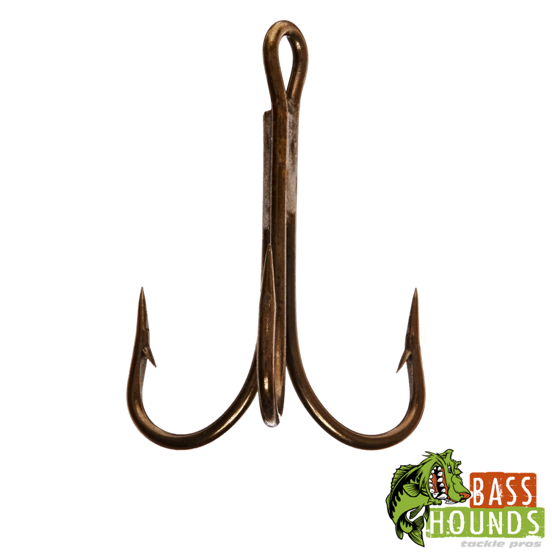 South Bend Gold Treble Fishing Hooks - Bass Hounds